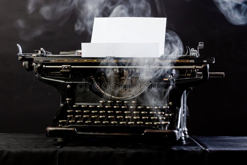 Typewriter in Hot Atmosphere of Smog Stock Photo - Image of typewriter ...
