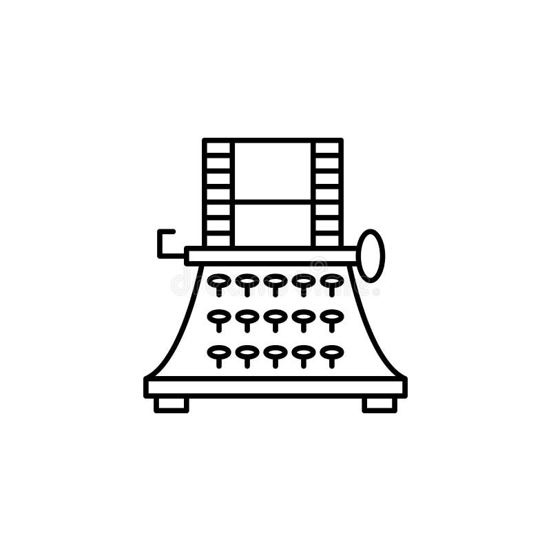 Typewriter Icon. Element of Video Products Outline Icon for Mobile ...