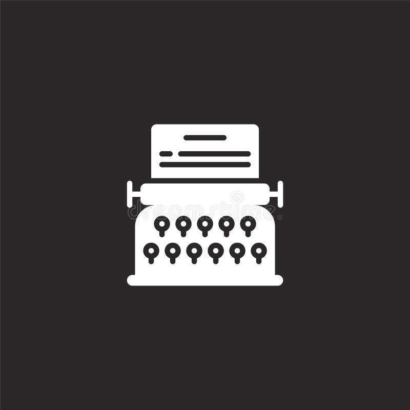 Typewriter Icon. Filled Typewriter Icon for Website Design and Mobile ...