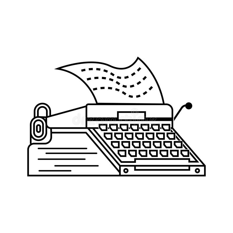 Typewriter icon stock vector. Illustration of isolated - 306254588