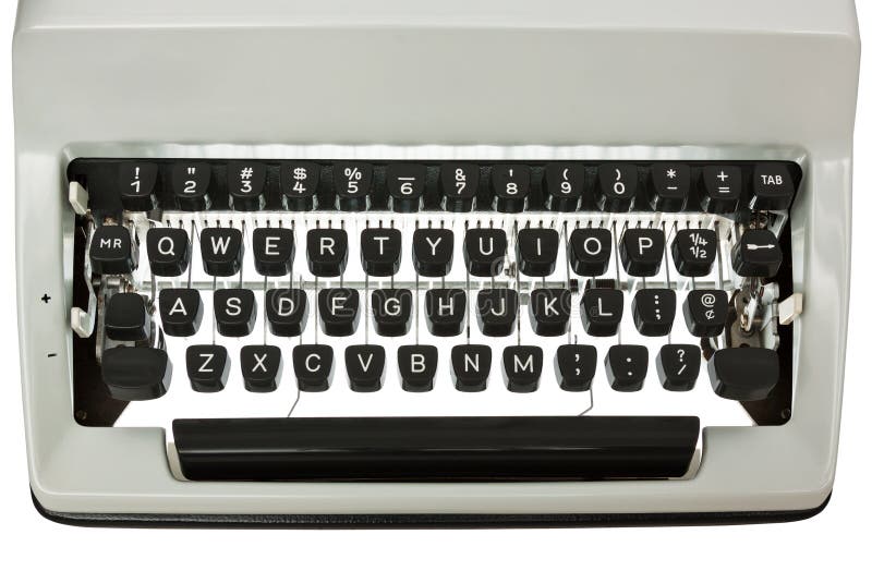 Typewriter Keyboard Backlit Stock Image - Image of letters, sheet: 40535097