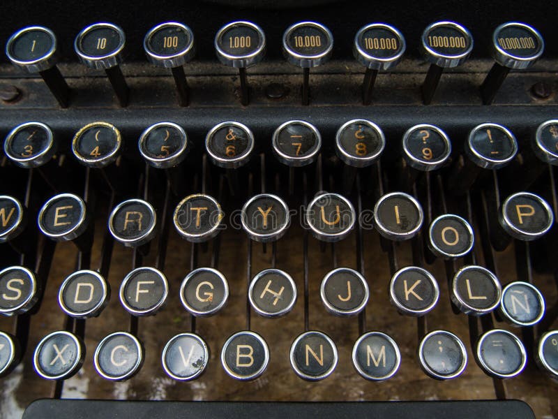 Typewriter keyboards stock image. Image of letters, yellow - 54940955