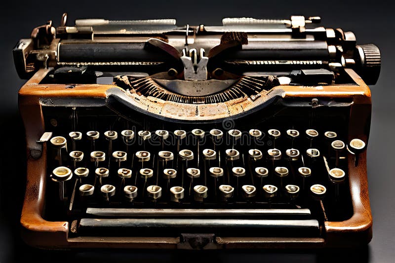 Typewriter Keys a Cluster of Vintage Typewriter Keys Stock Illustration ...