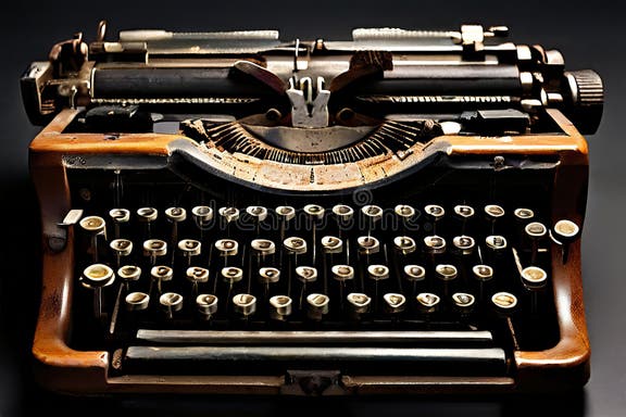 Typewriter Keys a Cluster of Vintage Typewriter Keys Stock Illustration ...