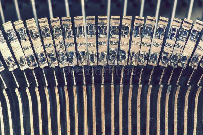 Typewriter keys detail stock photo. Image of office, equipment - 72388298