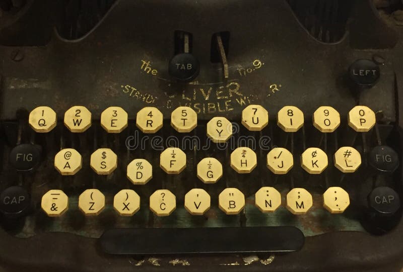 Keys of an Antique Typewriter Stock Image - Image of abandoned, closeup ...