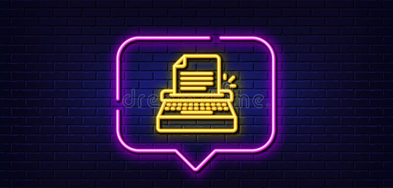 Neon Typewriter Stock Illustrations – 844 Neon Typewriter Stock ...