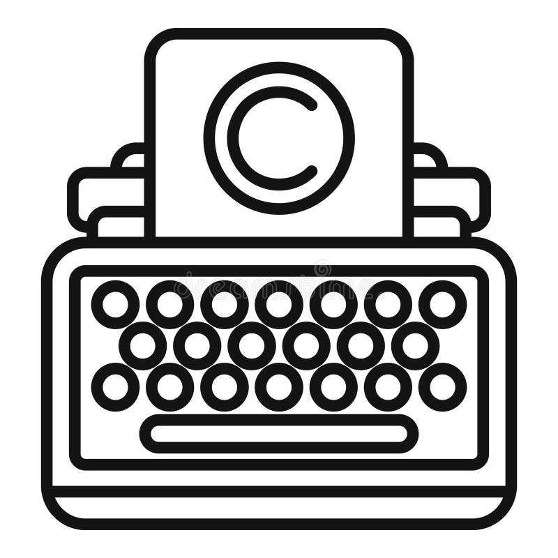 Typewriter Outline Stock Illustrations – 2,518 Typewriter Outline Stock ...