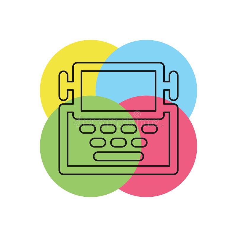Typewriter Machine Icon - Type Letter Machine Stock Vector ...