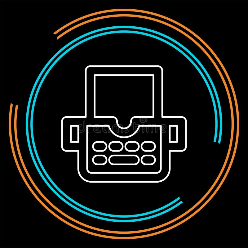 Typewriter Machine Icon - Type Letter Machine Stock Vector ...