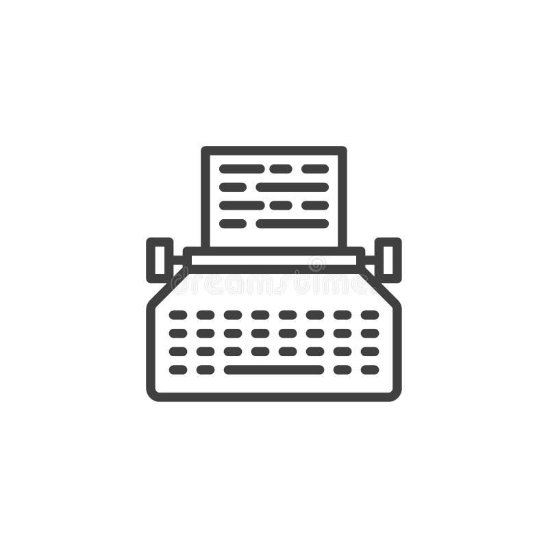 Typewriter Machine Vector Icon Stock Vector - Illustration of nostalgia ...
