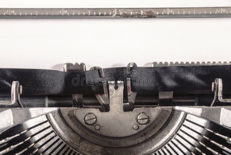 Typewriter Macro Blank Page Stock Image - Image of fashioned, copy ...