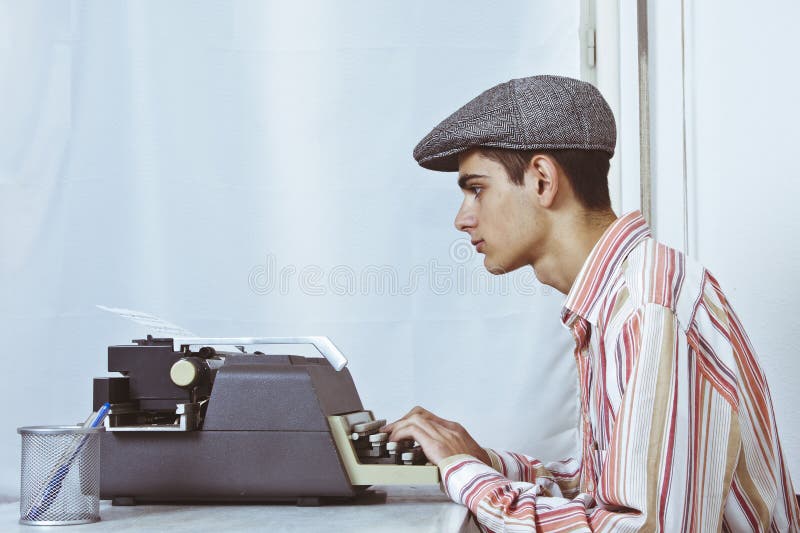 Typewriter stock image. Image of newspaper, glasses, teamwork - 63439921