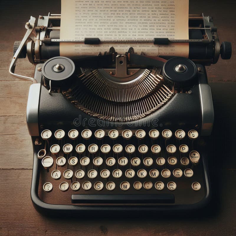 Typewriter a Manual Typewriter with Keys in a Classic Layout Pos Stock ...