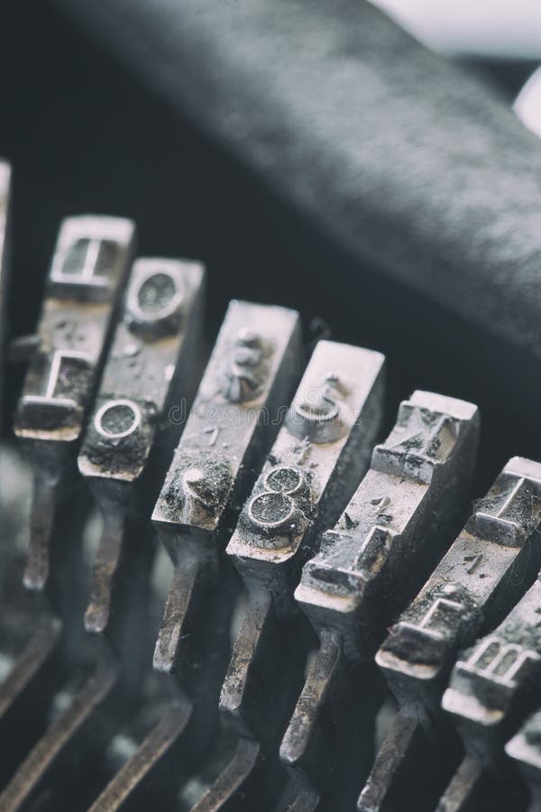 Typewriter Metal Writing Letters Stock Image - Image of writing ...