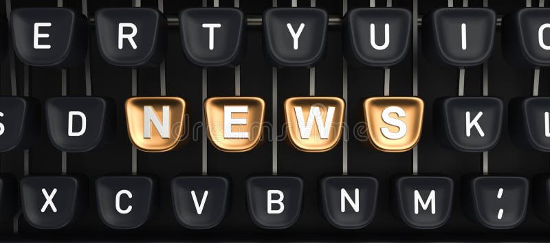 Typewriter News stock image. Image of generated, abstract - 12277855