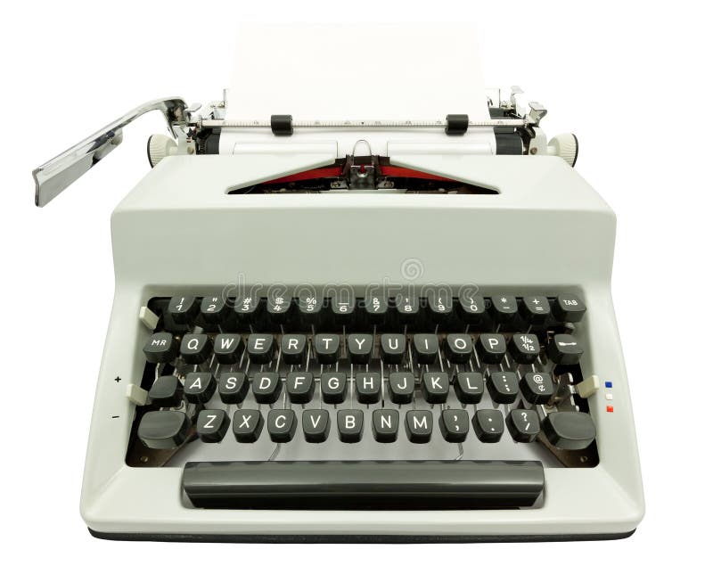 Vintage Typewriter Front View Clipping Path Stock Photos - Free ...