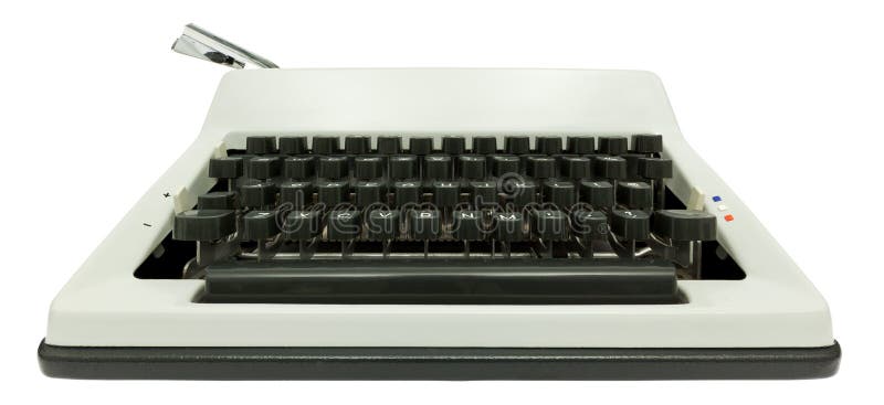 Retro Typewriter Front View Isolated White Stock Photos - Free ...