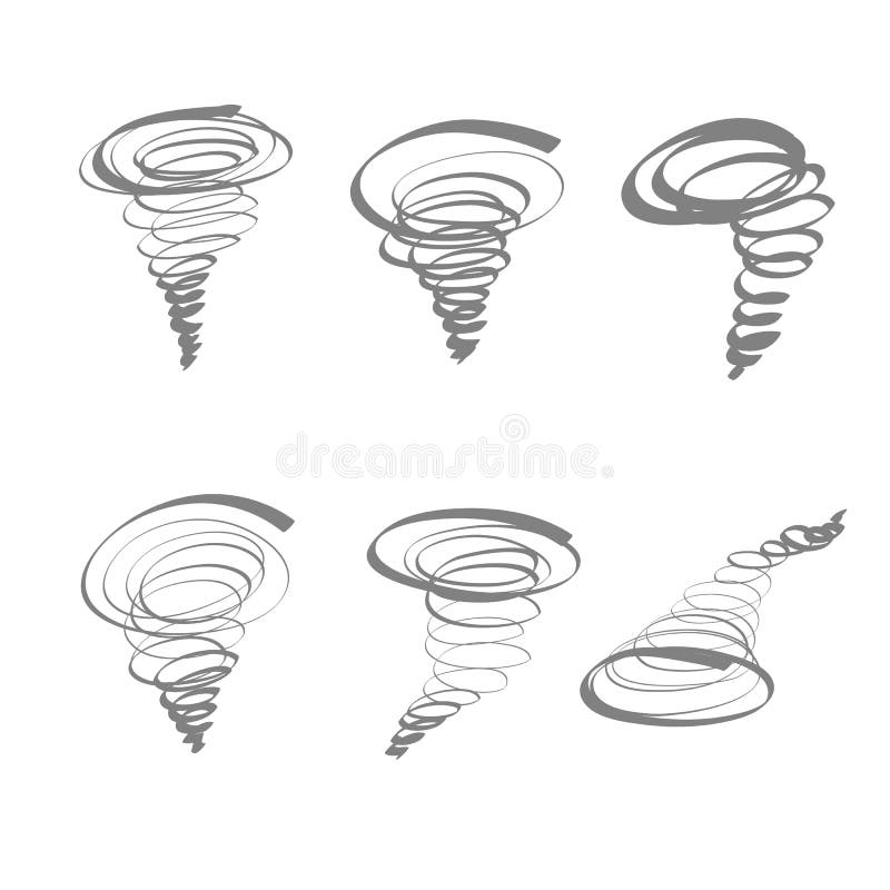 Typhoon Hand Drawn Icon Set Vector . Stock Vector - Illustration of ...