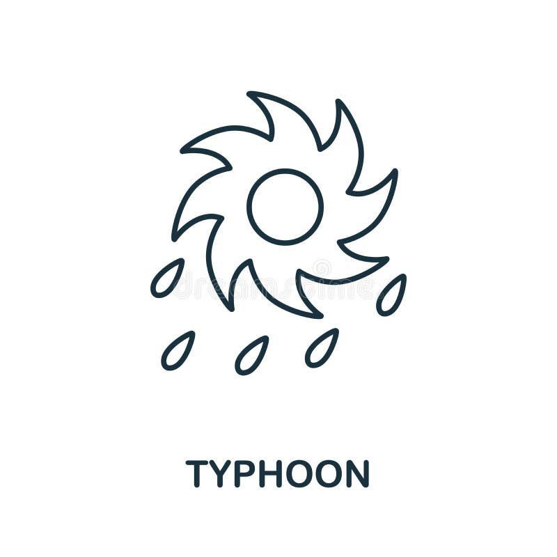 Typhoon Icon. Simple Element from Natural Disaster Collection. Creative ...