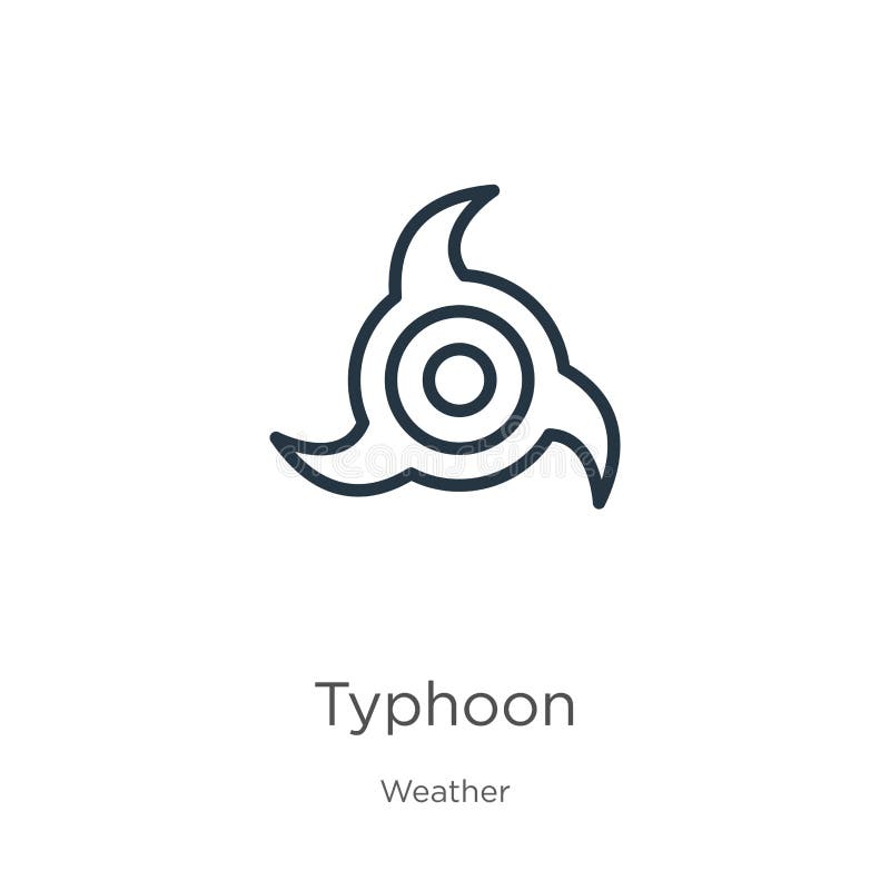 Typhoon Vector Icon in 6 Different Modern Styles. Black, Two Colored ...