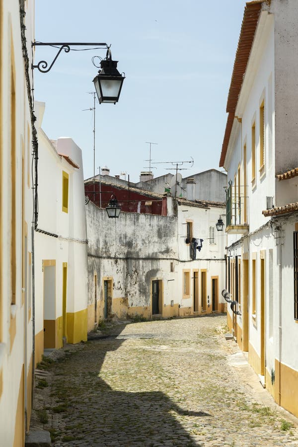 Typical Alley of Paul Do Mar Decorated with Mosaic Rosette Stock Photo ...
