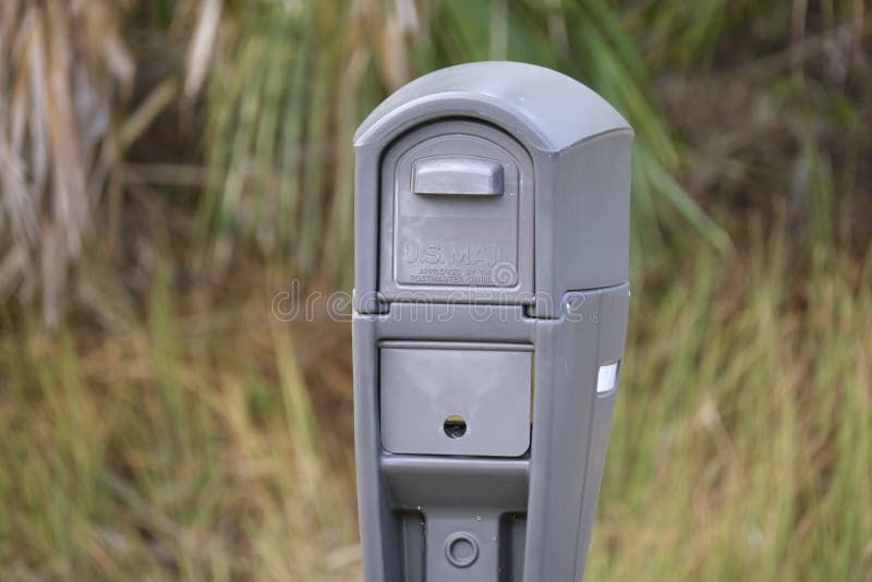 Typical American Outdoors Mail Box on Suburban Street Side Stock Photo ...