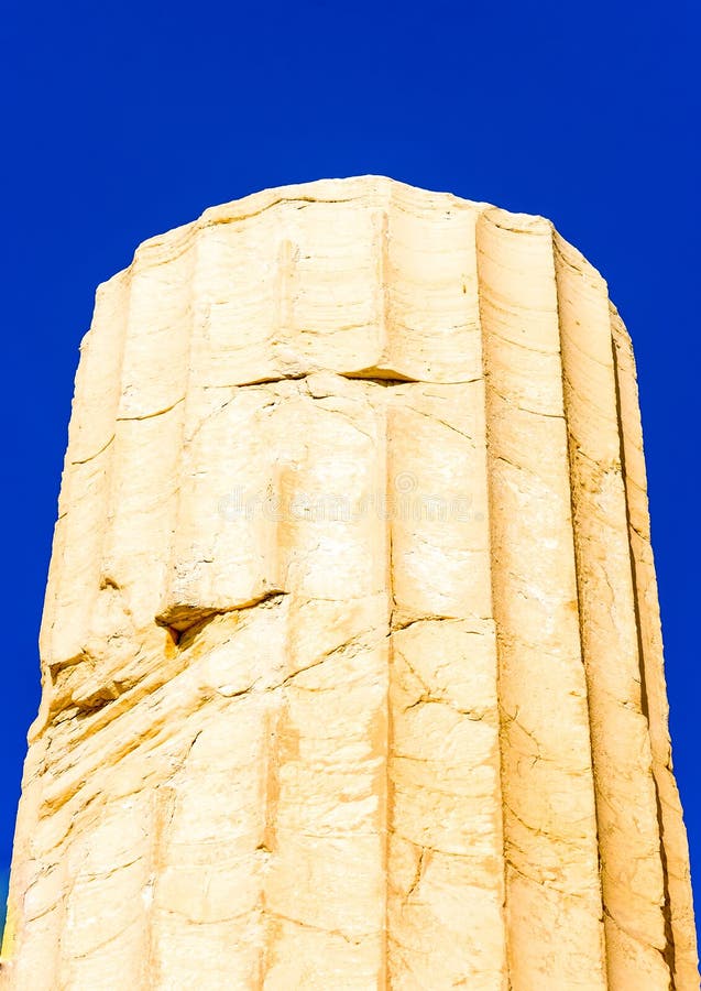 Typical ancient column stock image. Image of archaeological - 40913535
