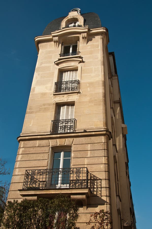 Typical Ancient Parisian Building in Paris Stock Image - Image of ...