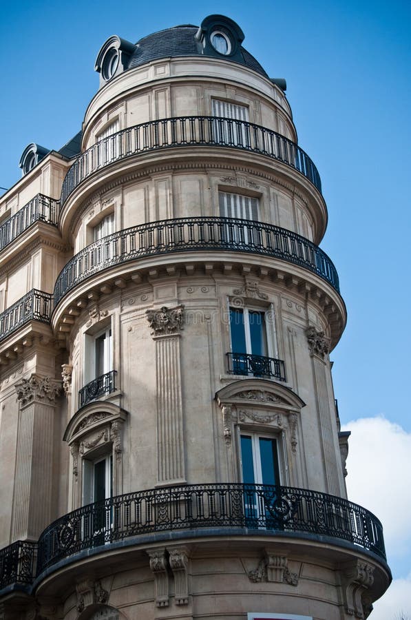 Typical Ancient Parisian Building in Paris Stock Image - Image of ...