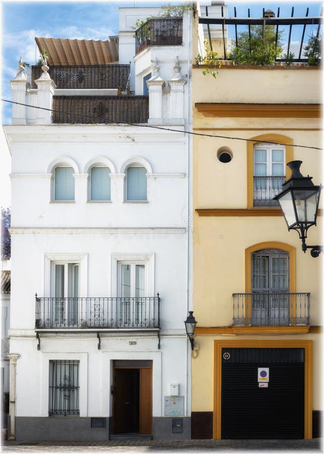 Typical Andalusian House in Seville, Spain Stock Photo - Image of ...