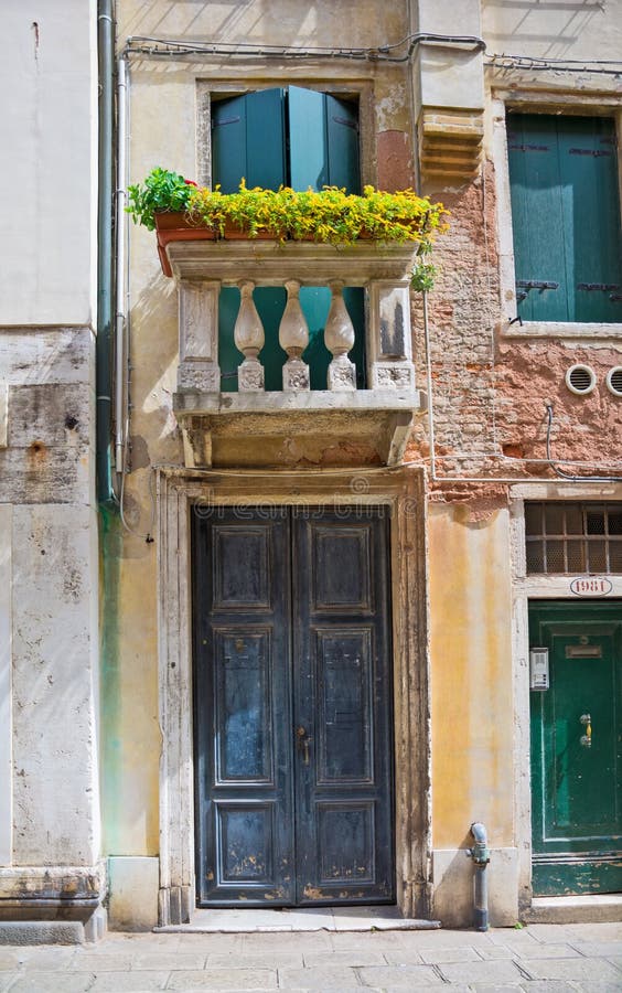 Typical Antique Door in Venice Editorial Stock Photo - Image of door ...