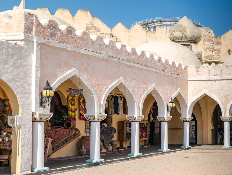 Typical Arabic Architecture. Stock Image - Image of golden, door: 106108237