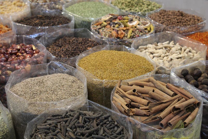 Arabic Bazaar Market Spices Oman Stock Image - Image of organic ...