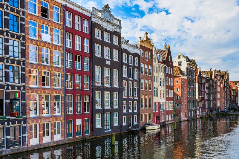 Typical Architecture in Amsterdam. Stock Photo - Image of river ...