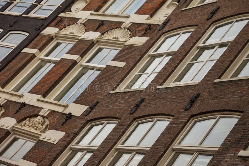 Typical Architecture of Dutch Buildings Front Stock Photo - Image of ...