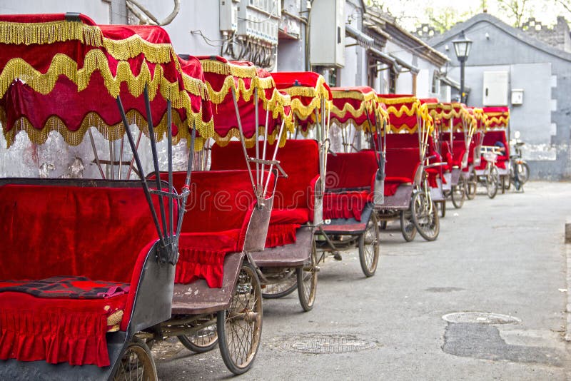 Cycle rickshaw stock photo. Image of china, road, asia - 5803618