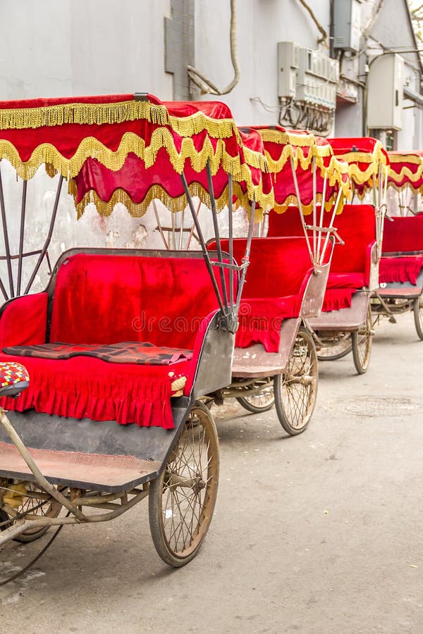 Typical Asian Rickshaws in Beijing Stock Photo - Image of southeast ...