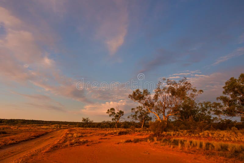 Typical Australian Landscape in the Remote Arid Country Stock Image ...