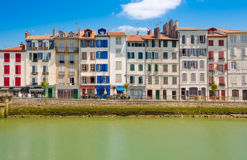 Basque Houses in Bayonne, France Editorial Stock Image - Image of ...