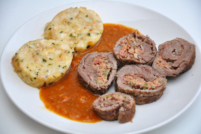 Typical Bavarian beef roll stock image. Image of healthy - 29413259