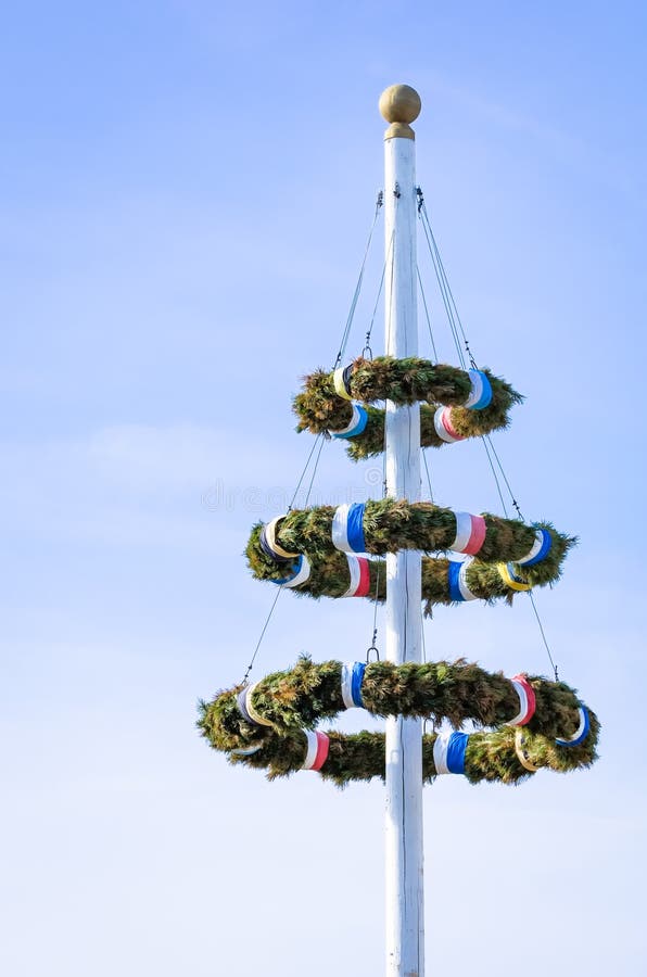 Maypole stock photo. Image of german, vertical, sunlight - 29841426