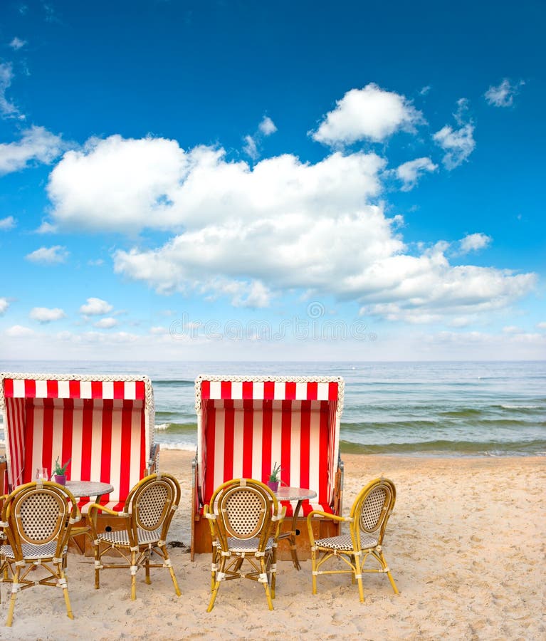 Typical Beach Cafe on the Baltic Sea Stock Image - Image of east ...