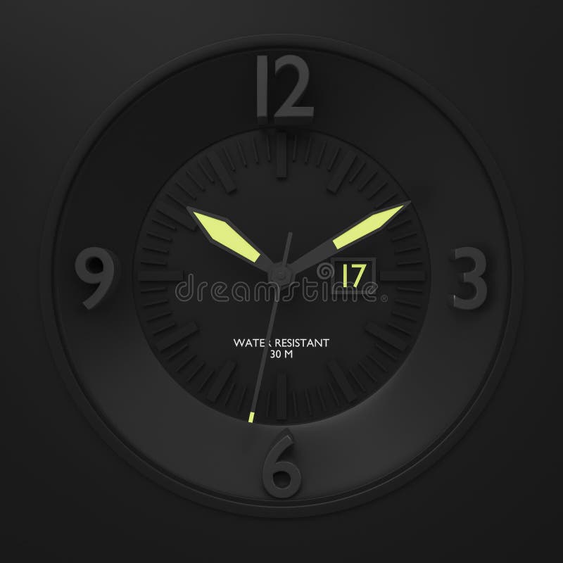Watch Face. Clock Circle Dial with Numbers Arrows and Arrows, Modern ...