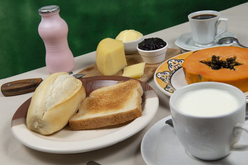 Typical Brazilian Breakfast Stock Photo - Image of meal, glass: 184411680