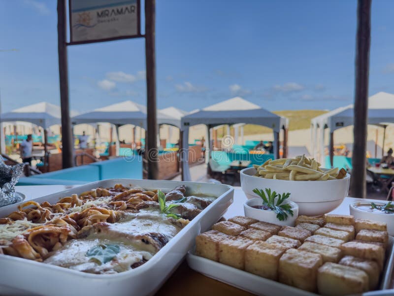 Typical Brazilian Food in a Beach Restaurant Stock Image - Image of ...