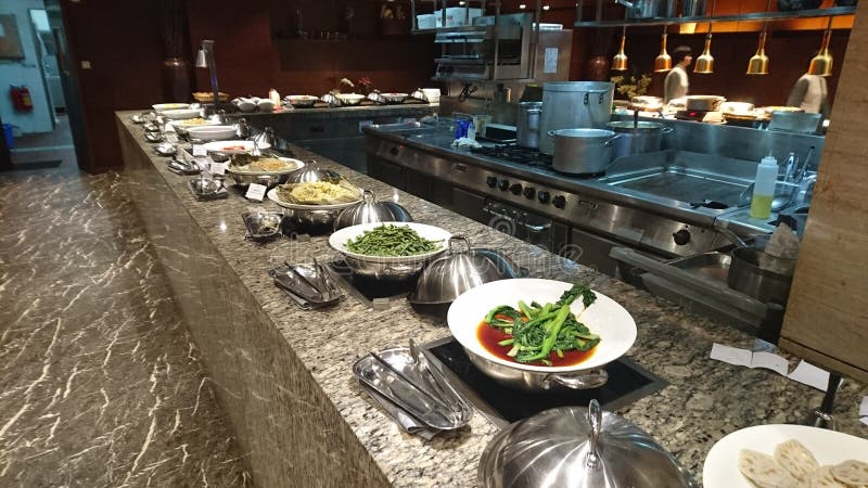 A Typical Buffet Display in a Luxurious Restaurant Stock Image - Image ...