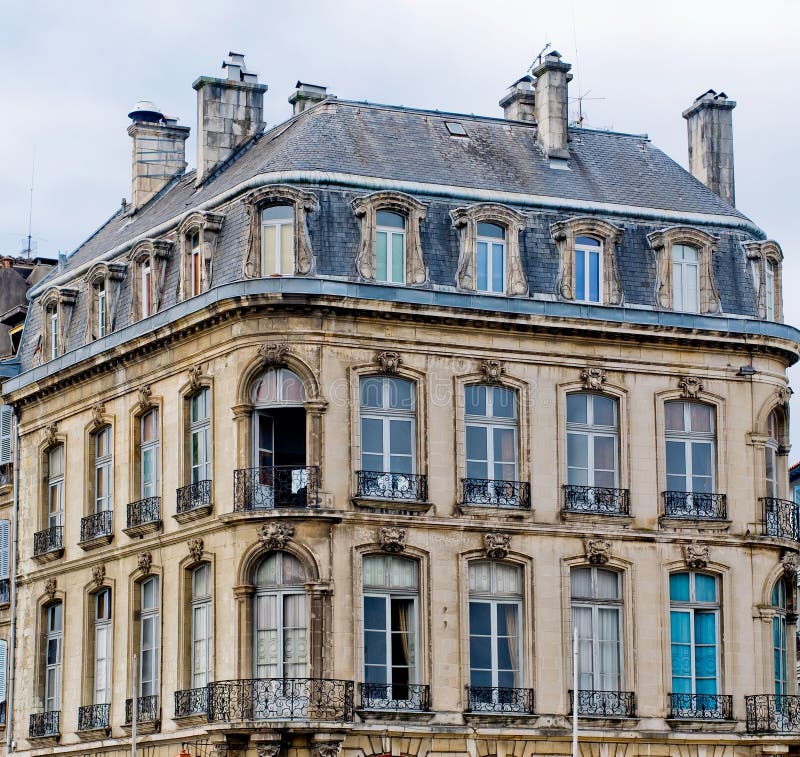 Typical Building of France. Stock Image - Image of gallery, building ...