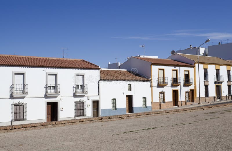 Typical Buildings in Spanish Small Towns Stock Photo - Image of ...
