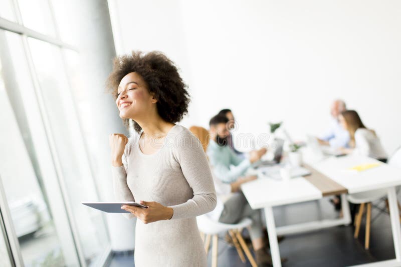 Multiethnic Business Team Working at the Same Office Stock Image ...